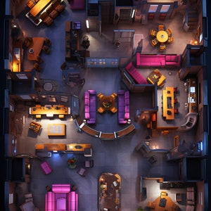 12 Cyberpunk Corpo Office Battlemaps, Sci Fi, Dnd Battle Map, Cyberpunk ...