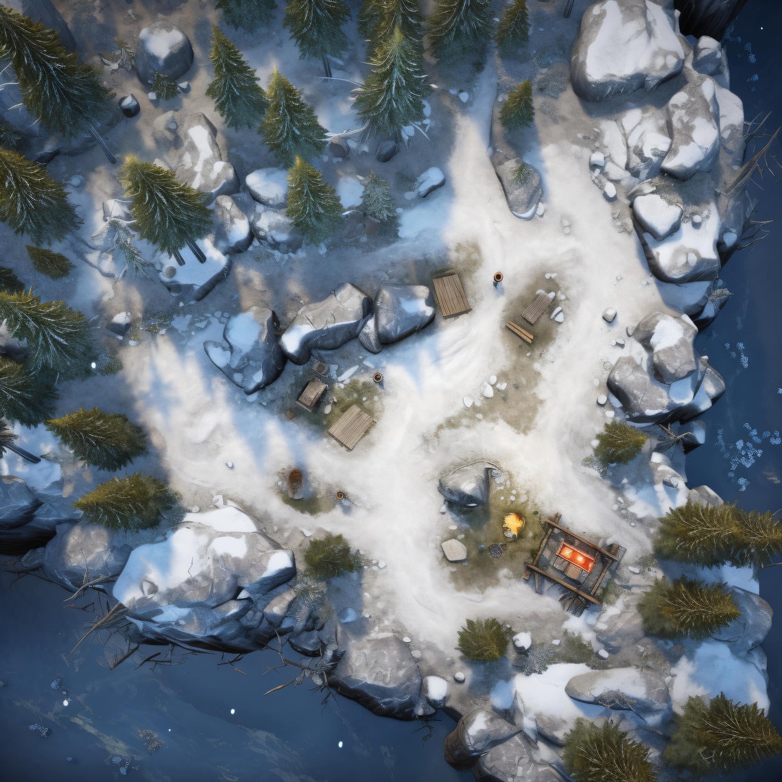 16 Camp Maps, Dnd Battle Map, Pathfinder, D&D, Battlemap, Dungeons and ...