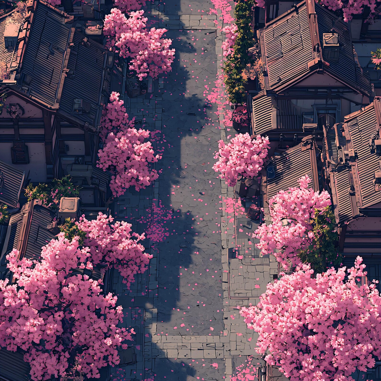 10 Sakura Town Battle Maps, Dnd Battlemap, Pathfinder, D&D, Dungeons ...