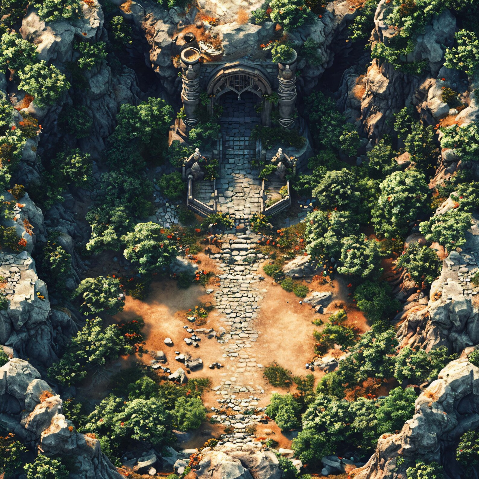 20 Lost Temple/city Battle Maps, Dnd Battle Map, Pathfinder, D&D ...