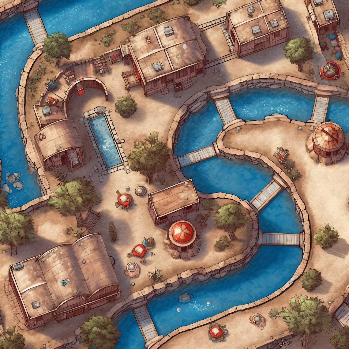 10 Market Battle Maps, Dnd Battlemap, Pathfinder, D&D, Battlemap ...