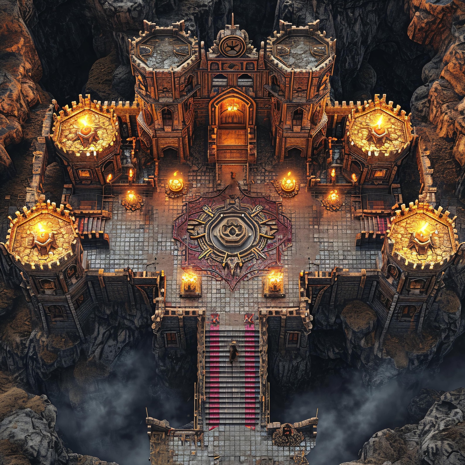 20 Dwarven Stronghold Battle Maps and 20 Grey Blueprints, Dnd Battlemap ...