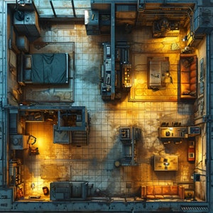 10 Cyberpunk Shanty/slums Battlemaps, Sci Fi, Cyberpunk, D&D, Shadowrun ...