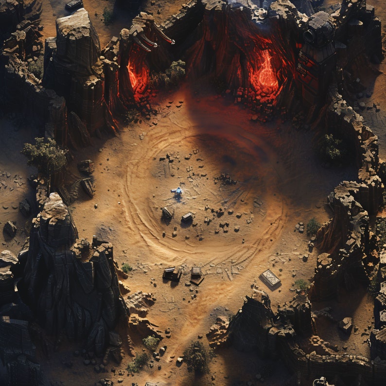 10 Badlands Temple Battle Maps, Dnd Battlemap, Pathfinder, D&D ...