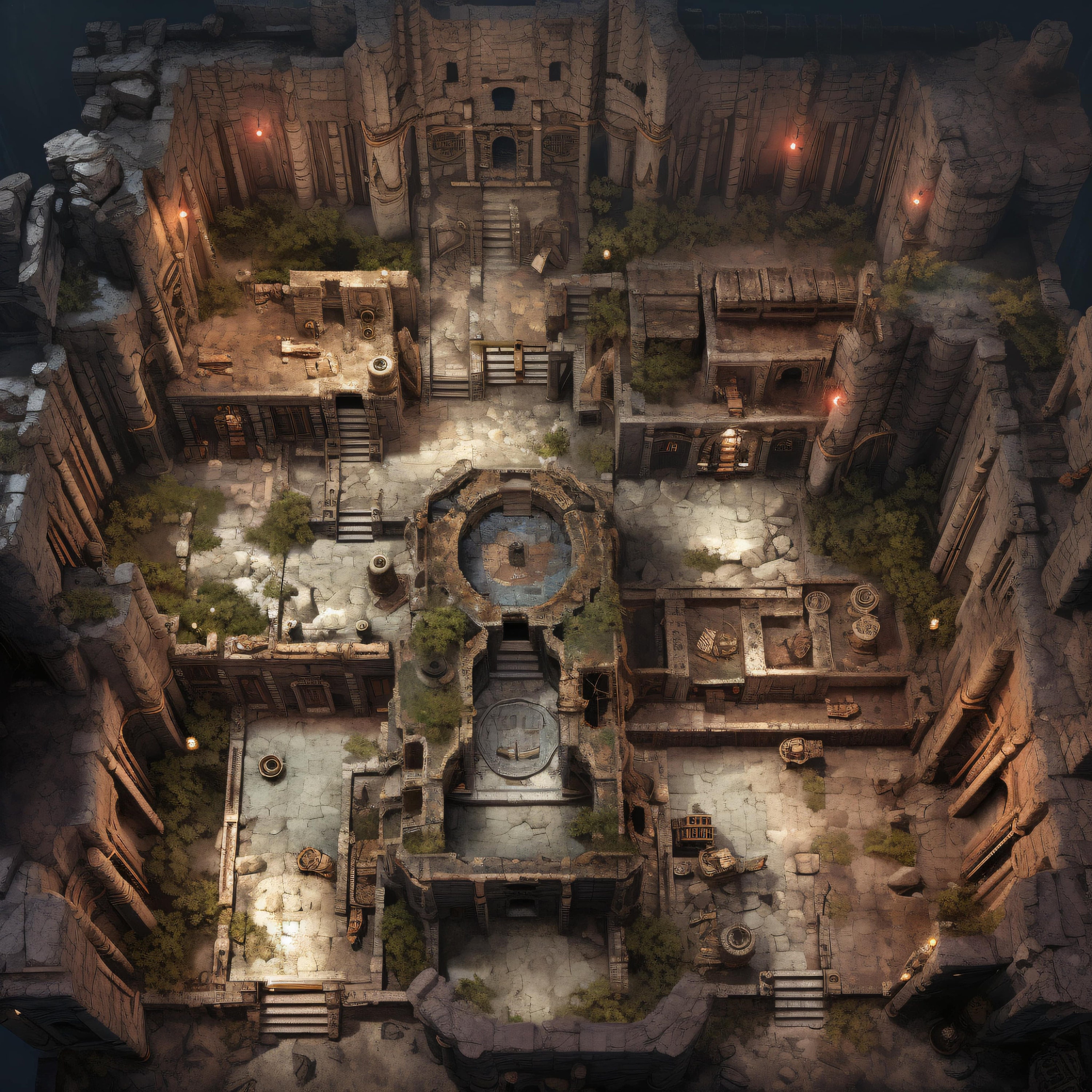 10 Ruin Battle Maps Part 2, Battle Map, Pathfinder, D&D, Battlemap ...