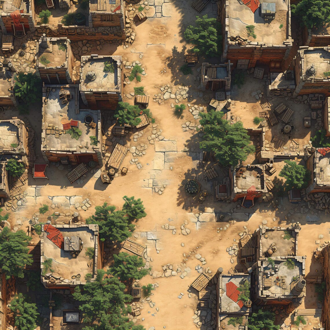 10 Badlands Town Battlemaps, Dnd Battle Map, Pathfinder, D&D, Battlemap ...