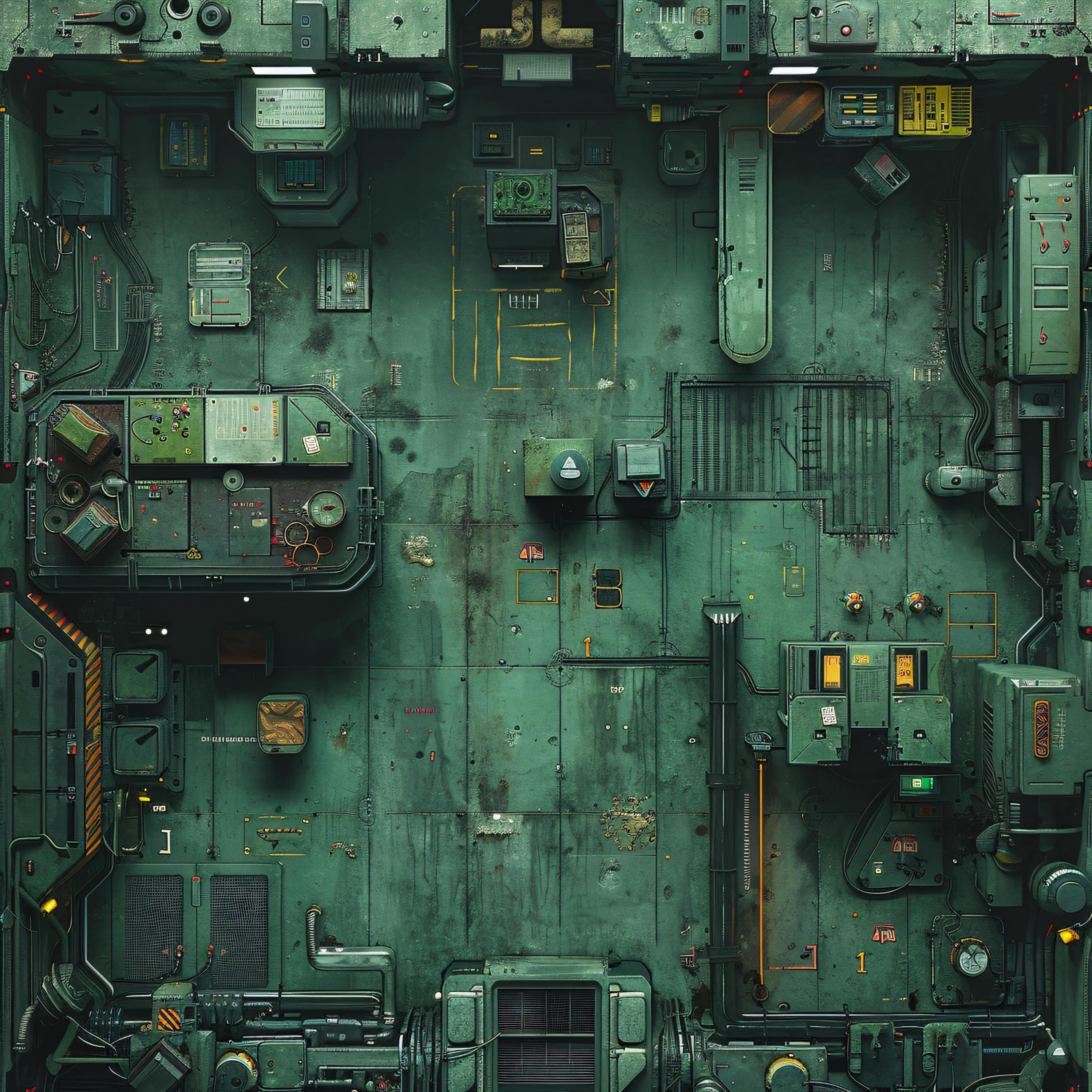 10 Cyberpunk Industry Battlemaps, Sci Fi, Dnd Battle Map, Cyberpunk, D ...