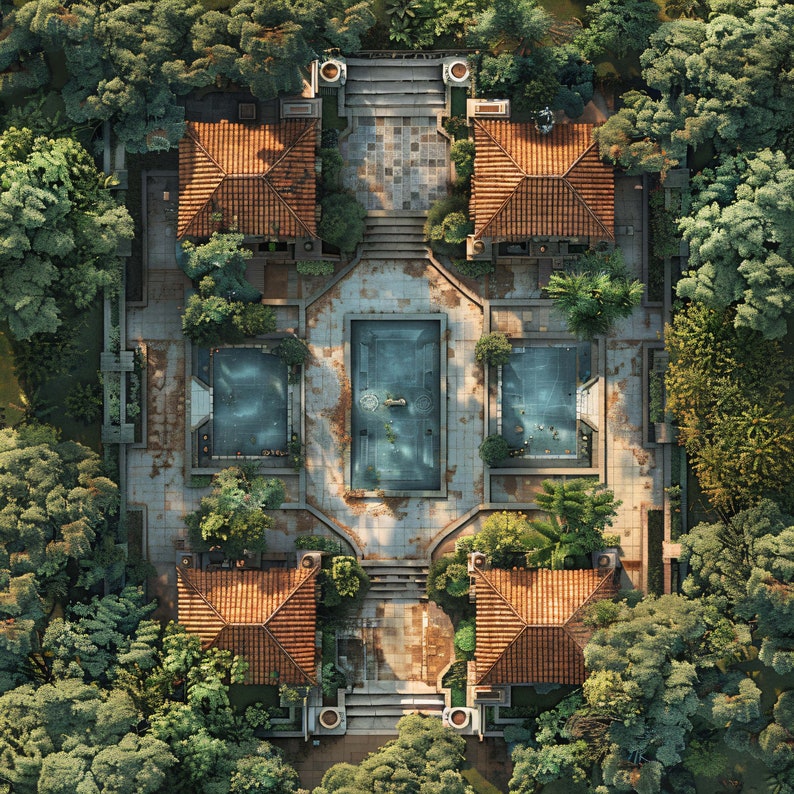 10 Villa/manor/estate Battle Maps, Dnd Battlemap, Pathfinder, D&D ...