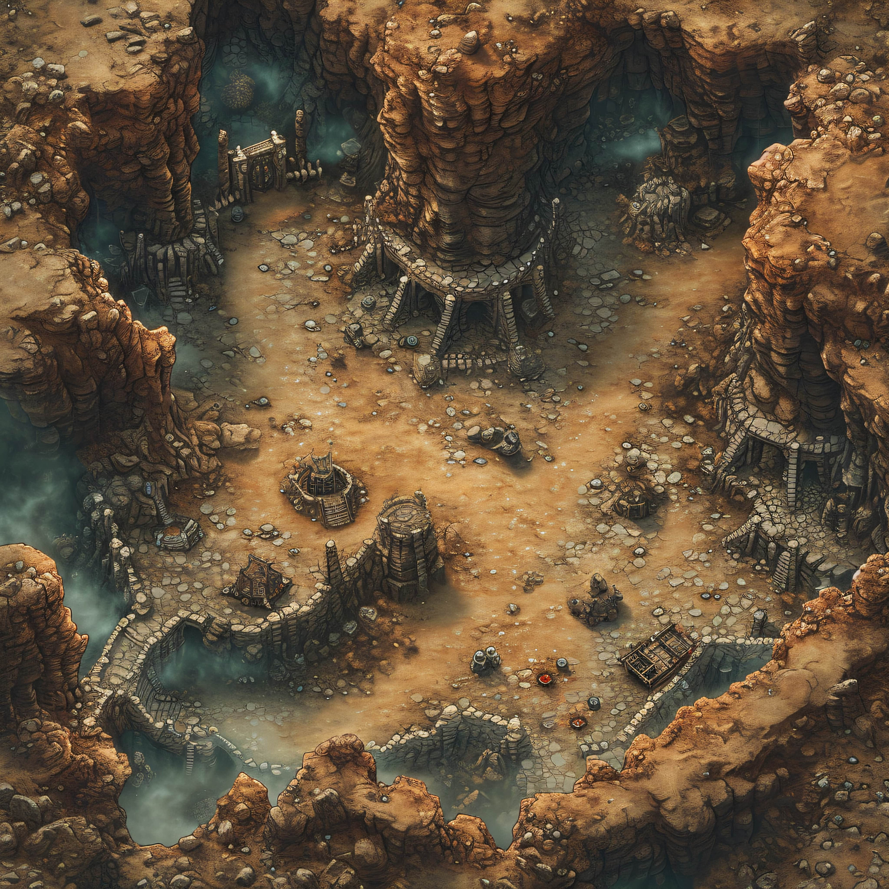 10 Gridless Twisting Caverns Battle Maps | VTT Pack for Dnd, Pathfinder ...