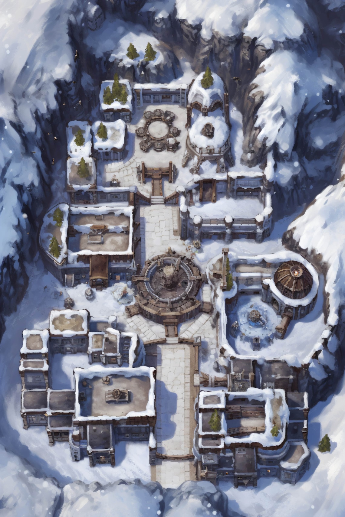 21 Mountain City Battlemaps, Dnd Battle Map, Pathfinder, Dungeons and ...