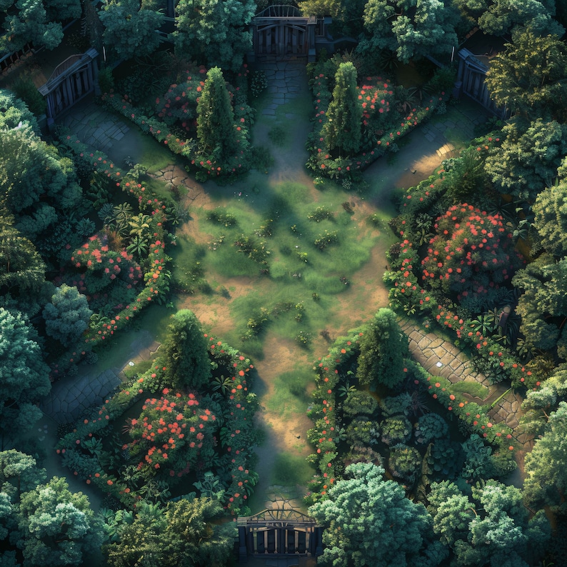 10 Gardens Battle Maps, Dnd Battlemap, Pathfinder, D&D, Dungeons and ...