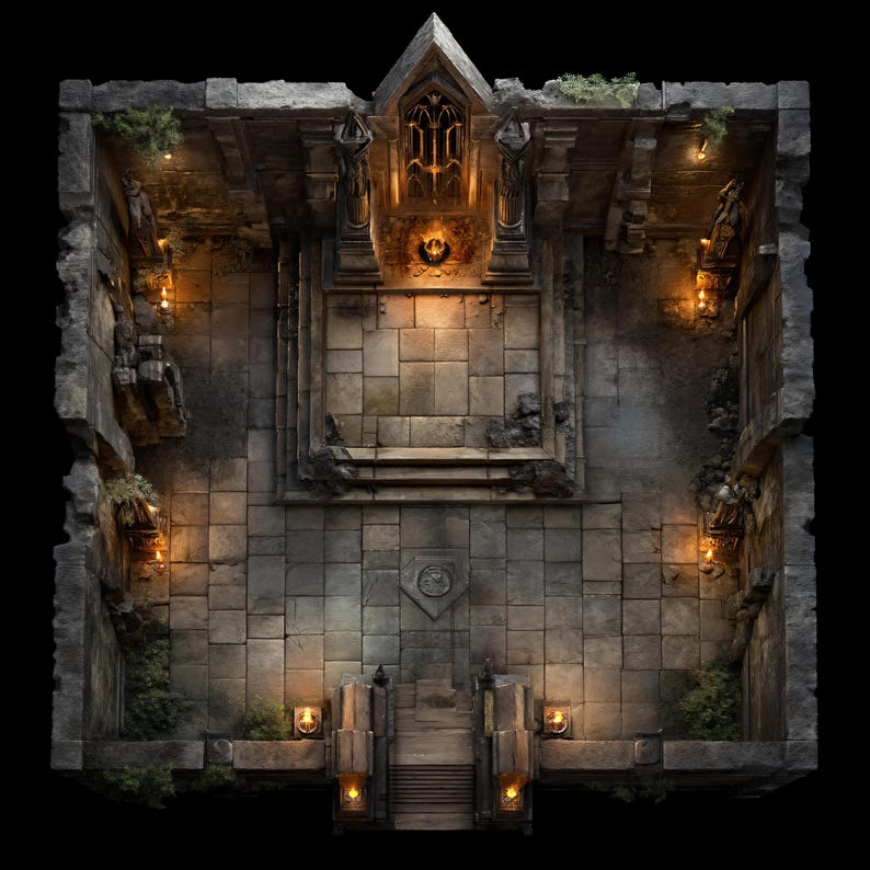 10 Horror Castle Battle Maps 2, Dnd, Pathfinder, D&D, Battlemap ...