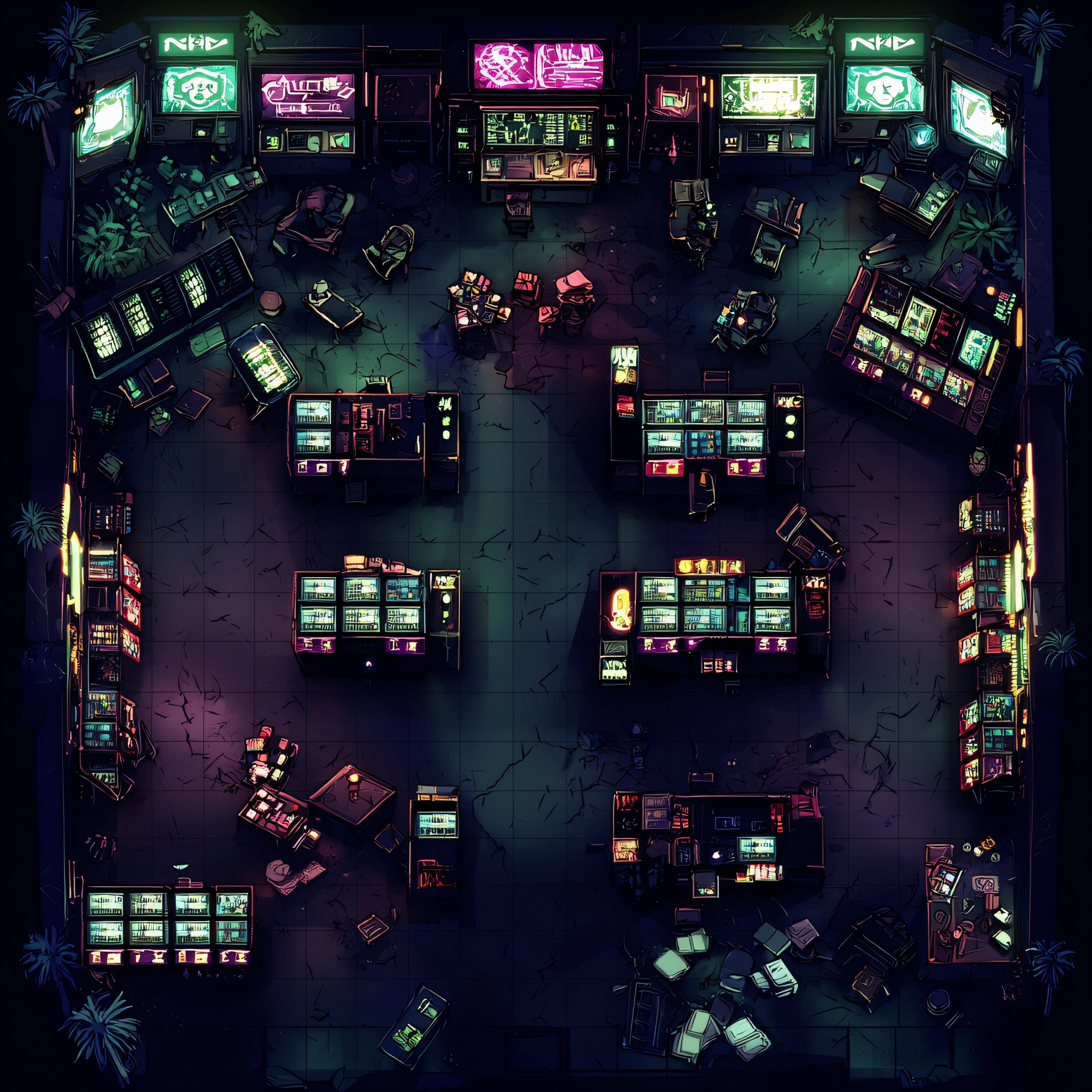 10 Gridless Cyberpunk Market Battlemaps 2 | VTT Pack for Shadowrun ...