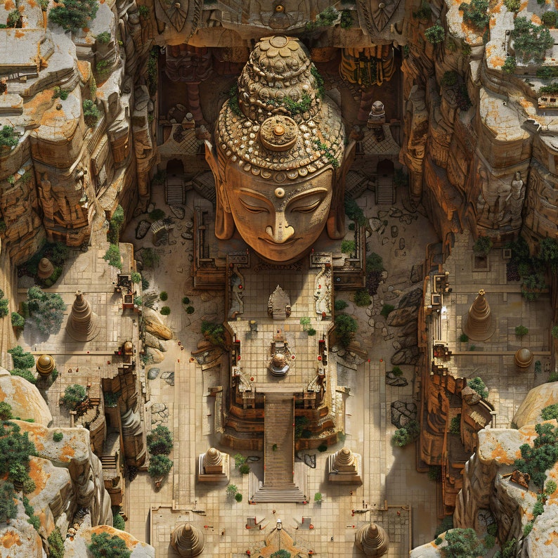 10 Desert Temple Pilgrimage Maps, Pathfinder, D&D, Battlemap, Dungeons ...