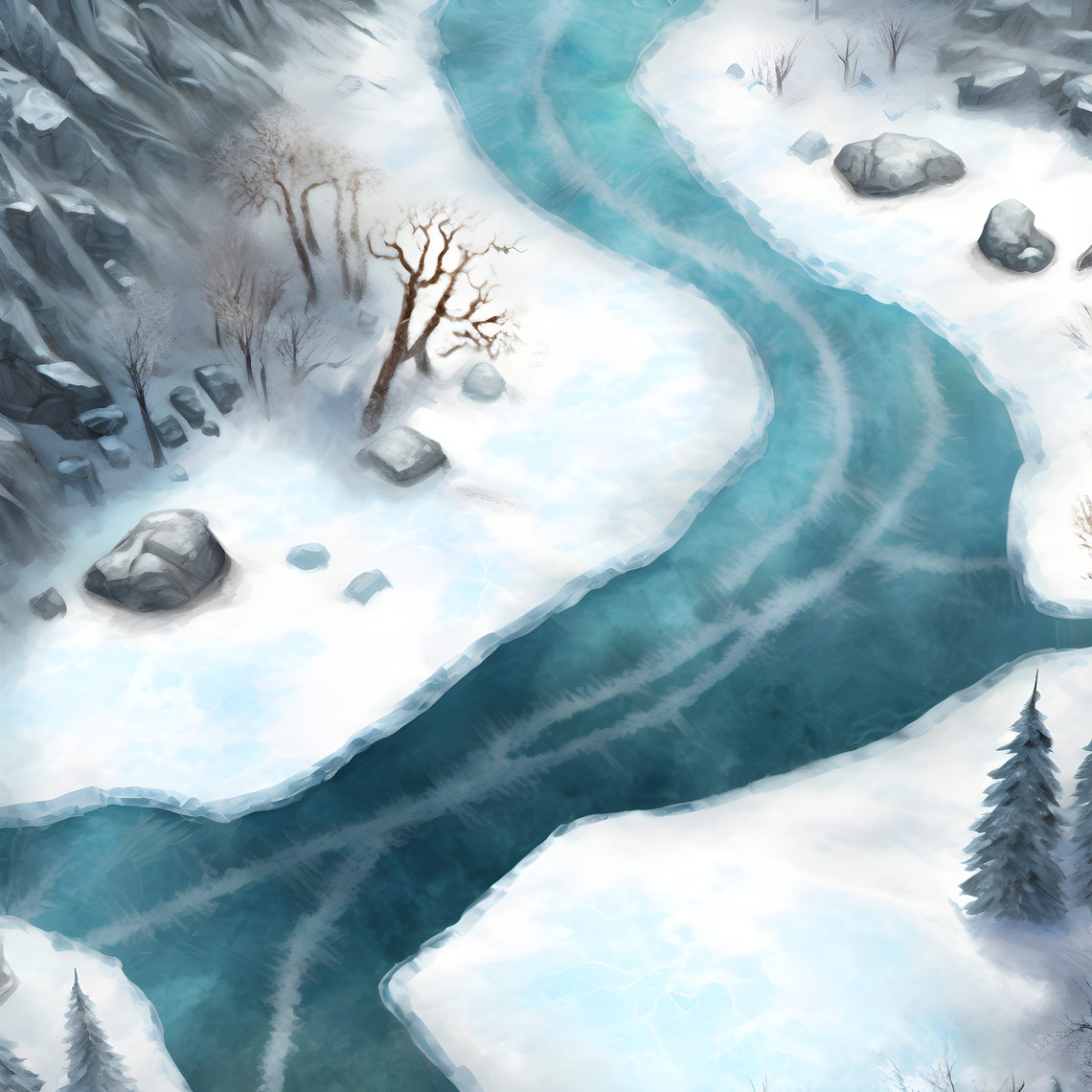 10 Winter Battle Maps, Dnd Battle Map, Pathfinder, D&D, Battlemap ...