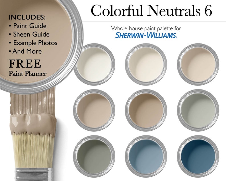 Colorful Neutrals Paint Palette Sherwin-williams Whole House Interior ...