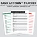 Bank Account Information Tracker - Etsy