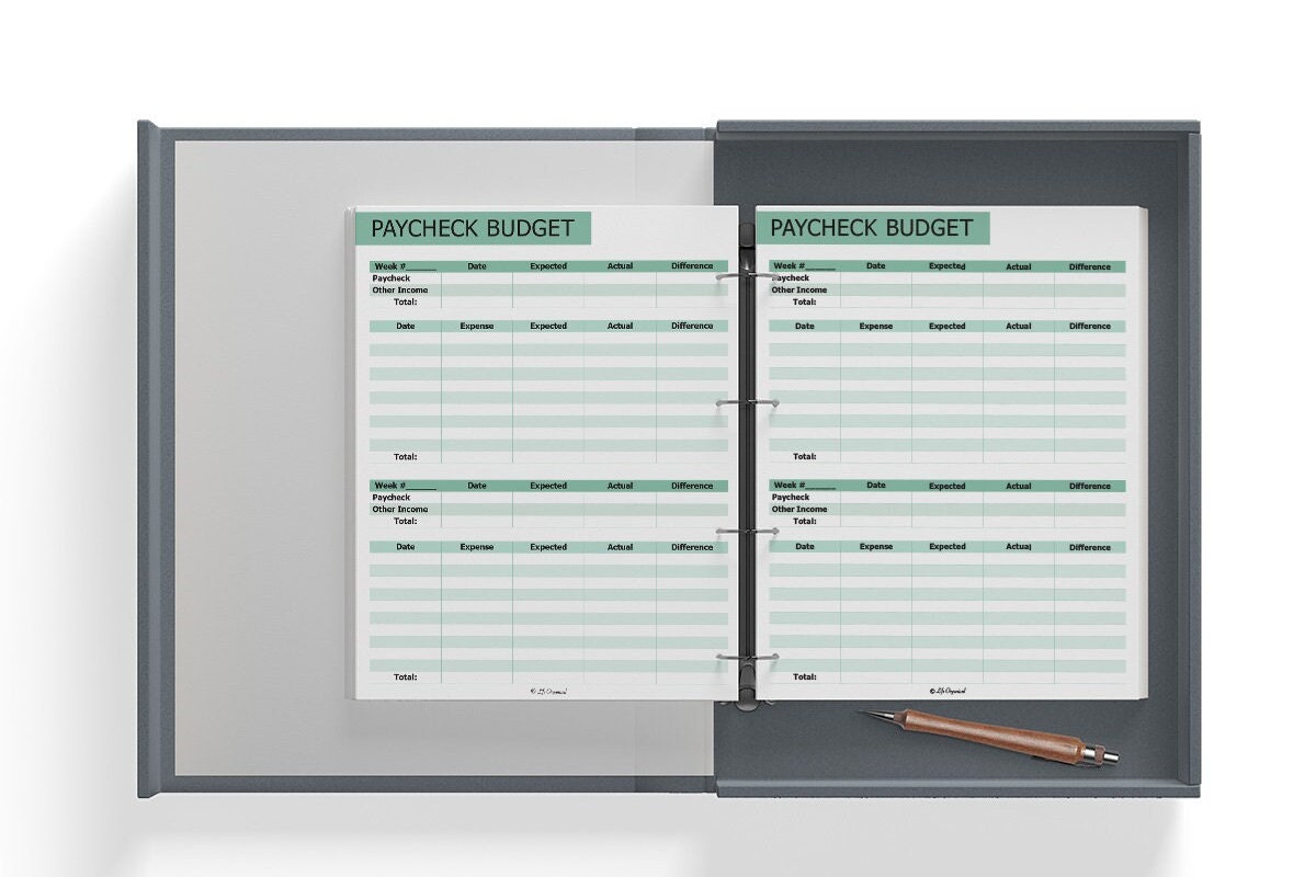 Simple Paycheck Budget Planner - Etsy