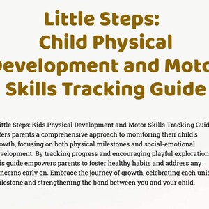 Little Steps: Child Physical Development and Motor Skills Tracking ...