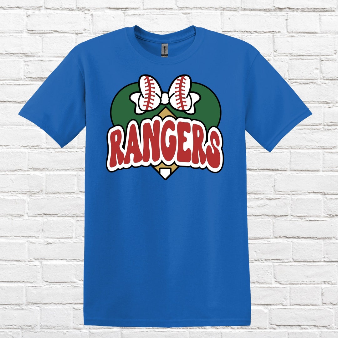 Girls Baseball or Softball Bow Tee / Add Your Team / Rangers Astros ...