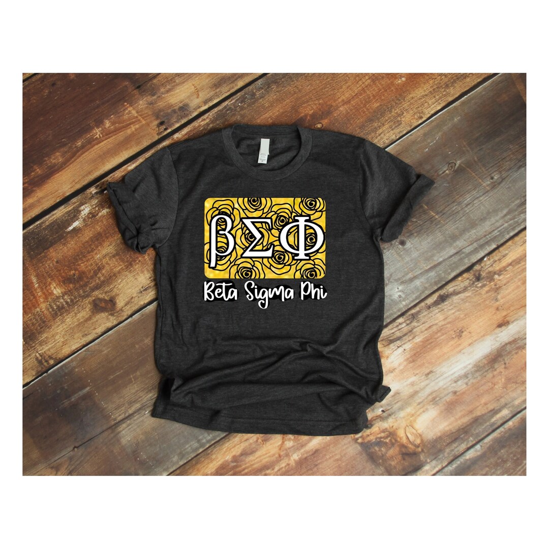 Beta Sigma Phi Yellow Rose Sorority Tee / Sorority Shirt / Comes in ...