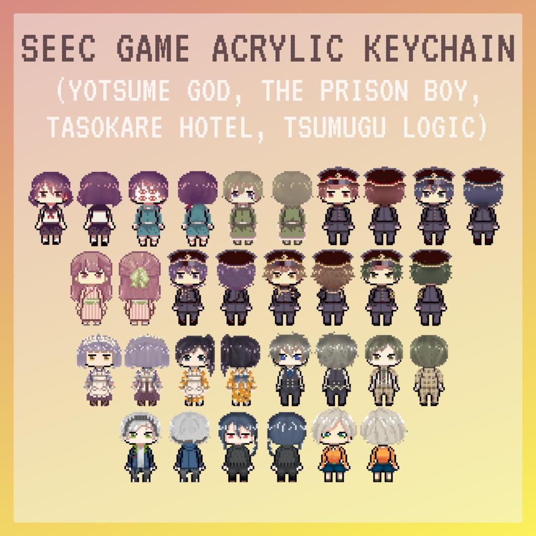 Seec Game Pixel Art Arcylic Keychain [fan Merch] - Etsy