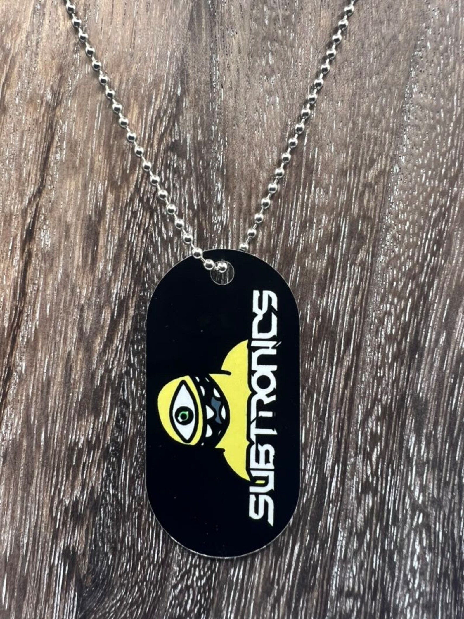 Subtronics Cyclops Army Double Sided Necklace Dogtag Chain Dubstep Rave ...