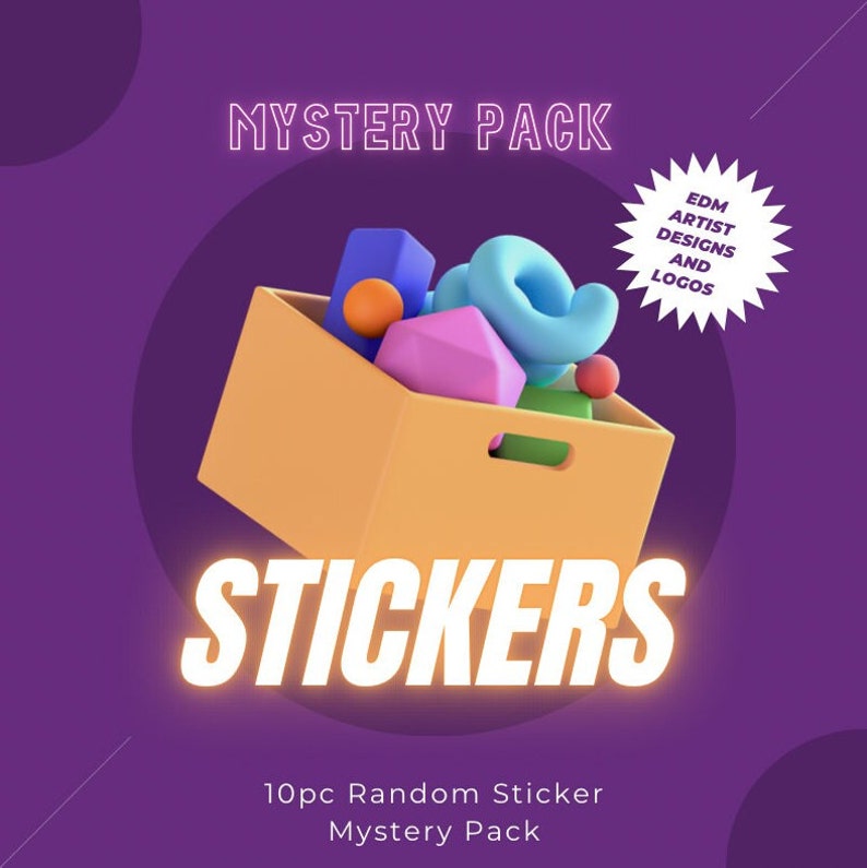Edm Mystery Sticker Pack Etsy