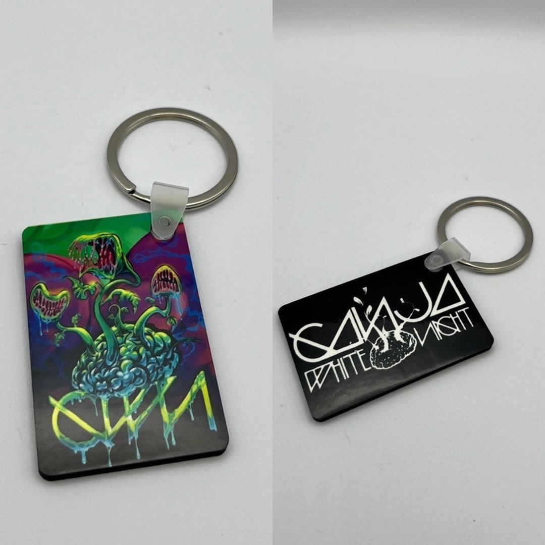 Ganja White Night Key Chain Double Sided Printed Mr Wobble Dark Wobble ...