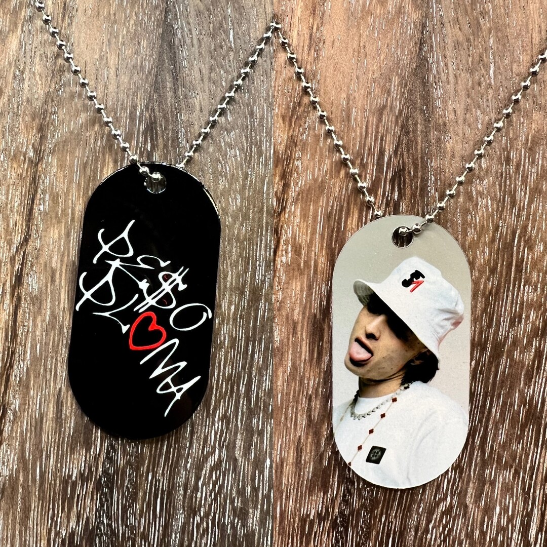 Peso Pluma La Doble P Chain Necklace Dogtag Double Sided 77 Tour Chau ...