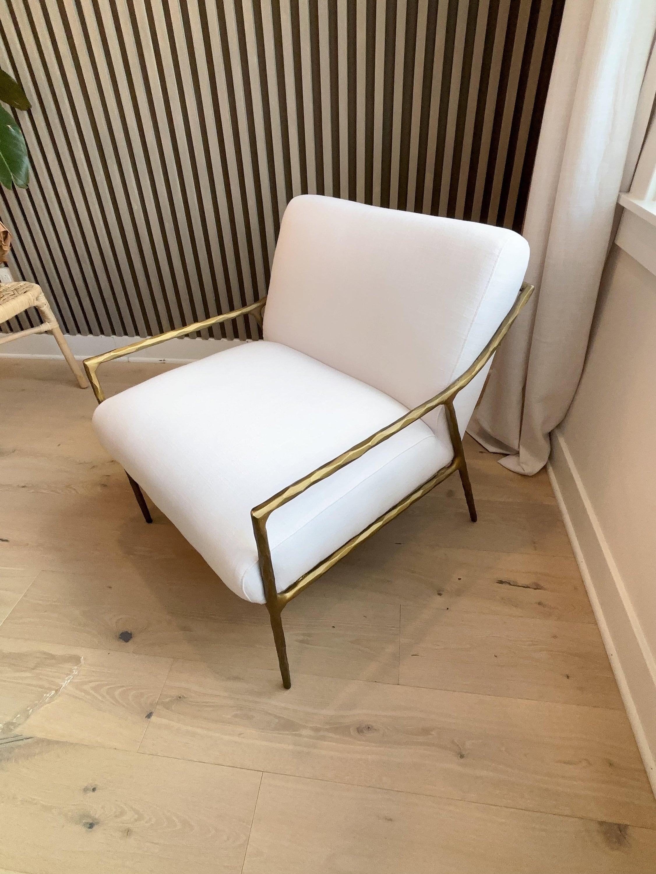 Handmade Forged Brass Slope Arm Chair - RESTORATION HARDWARE Inspired ...