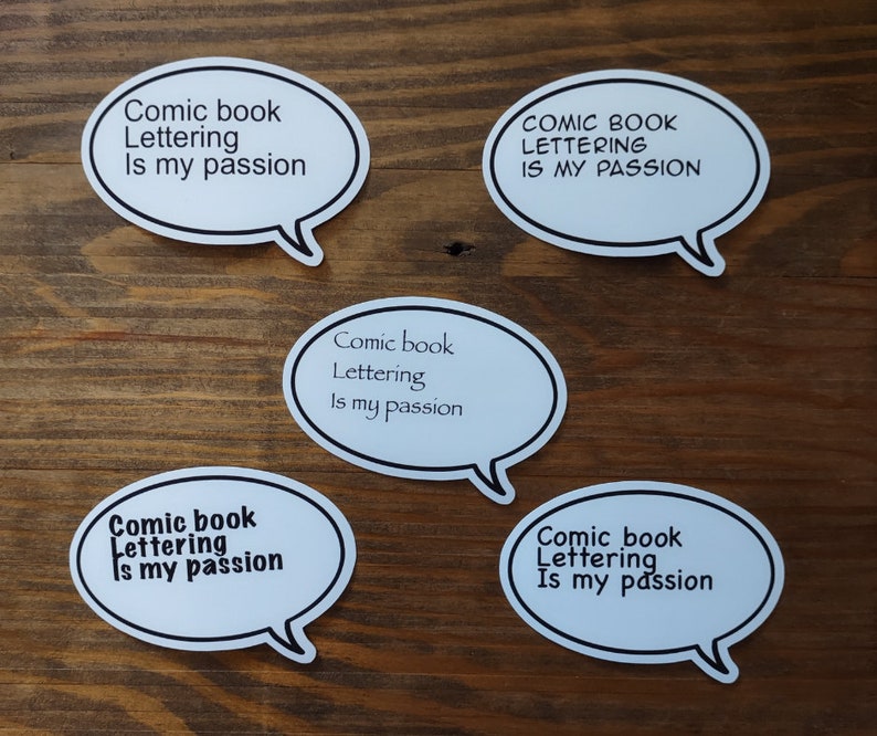 Comic Book Letterer Sticker Pack - Etsy