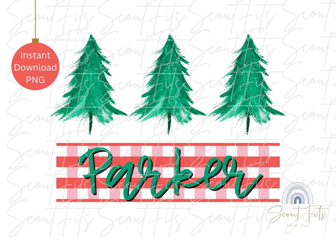 Christmas Tree Evergreen Trio PNG - Christmas PNG File - Heat Transfer ...