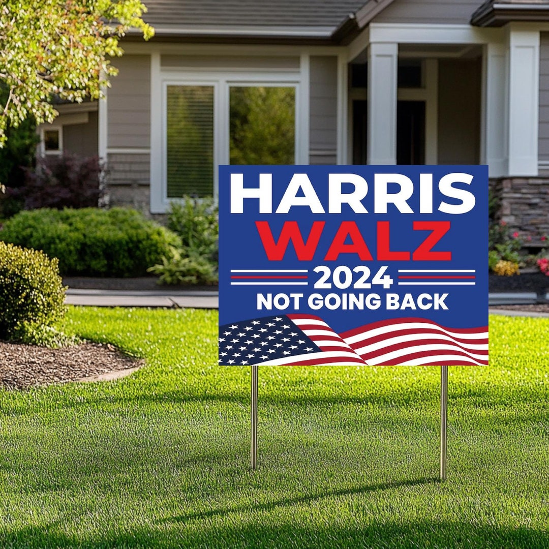 Harris Walz 2024 Obviously Yard Sign Coroplast Harris for President ...