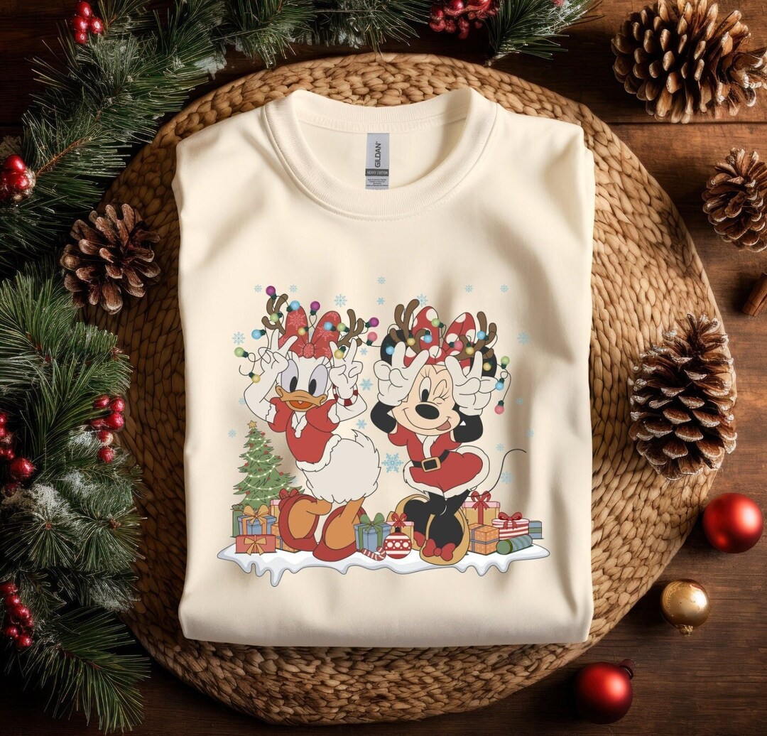 Minnie Mouse and Daphne Duck Shirt, Disney Christmas T-shirt, Mickey ...