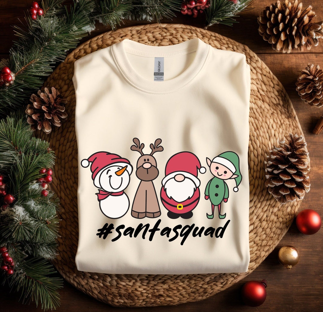 Camisa de Santa Squad, camiseta de Papá Noel de Navidad, camisa de ...
