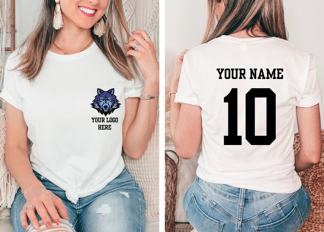 Custom Football Jersey Shirt, Custom Logo Front and Back Shirt ...