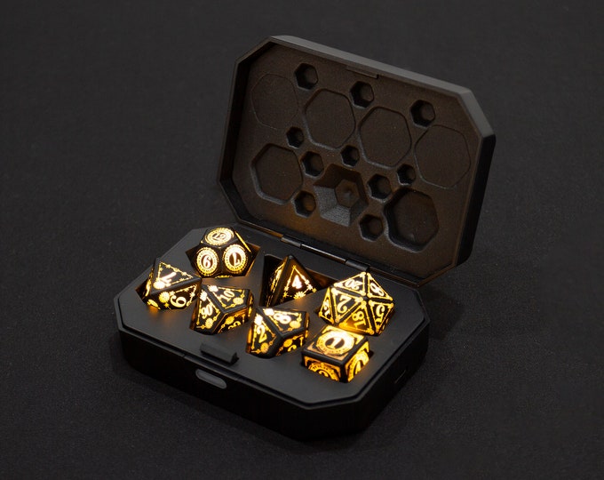 Electronic Luminous LED DND Dice Set,rechargeable Electric Dice,light ...