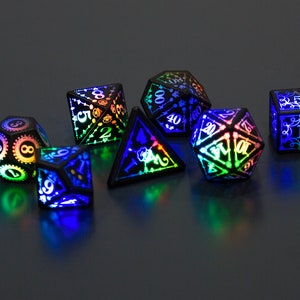 Electronic Luminous LED DND Dice Set,rechargeable Electric Dice,light up DND Dice for Board ...