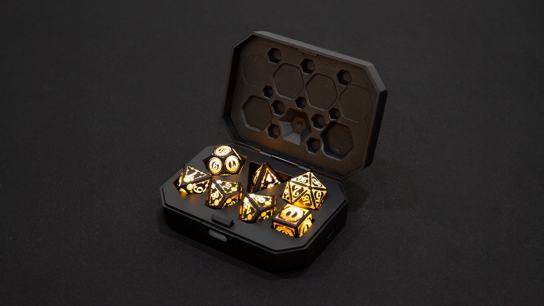 Electronic Luminous LED DND Dice Set,rechargeable Electric Dice,light ...