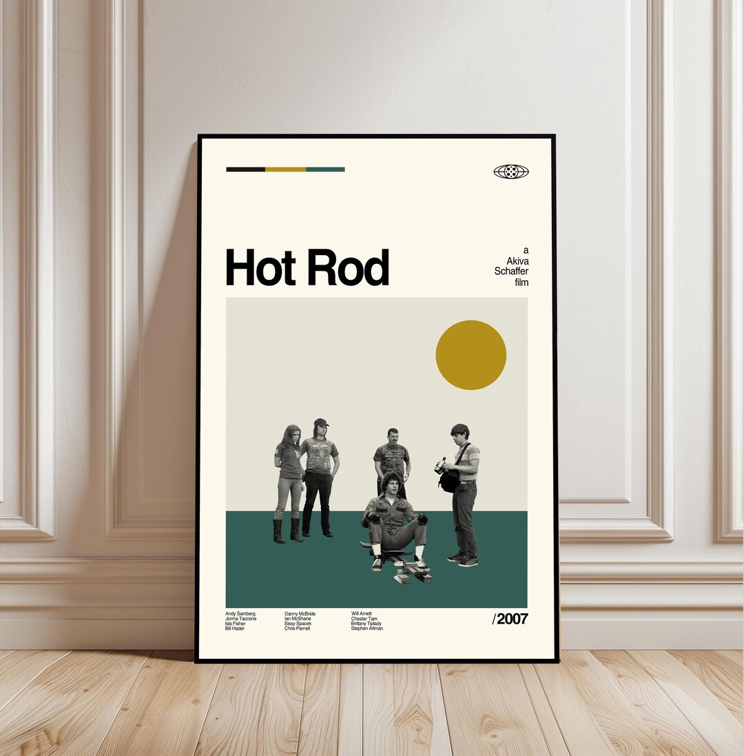 Hot Rod Poster, Hot Rod Print, Mid Century Modern Art, Retro Poster ...