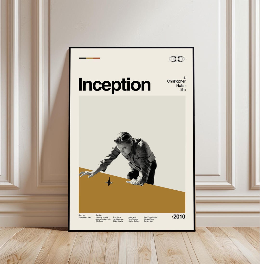 Retro Inception Poster, Inception Print, Mid Century Modern Art, Retro ...