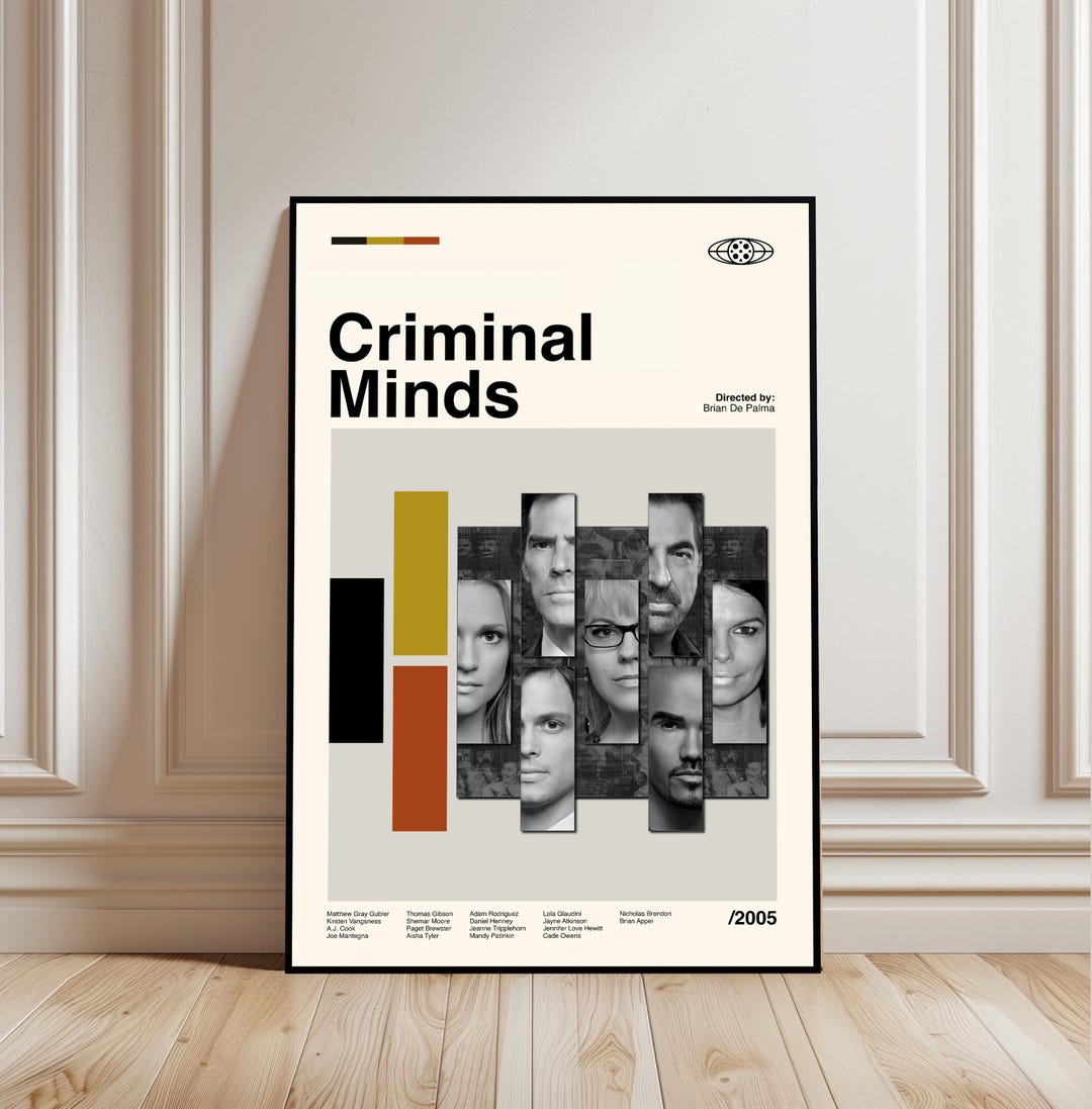 Criminal Minds Poster, Tv Series Poster, Midcentury Modern Art, Vintage ...
