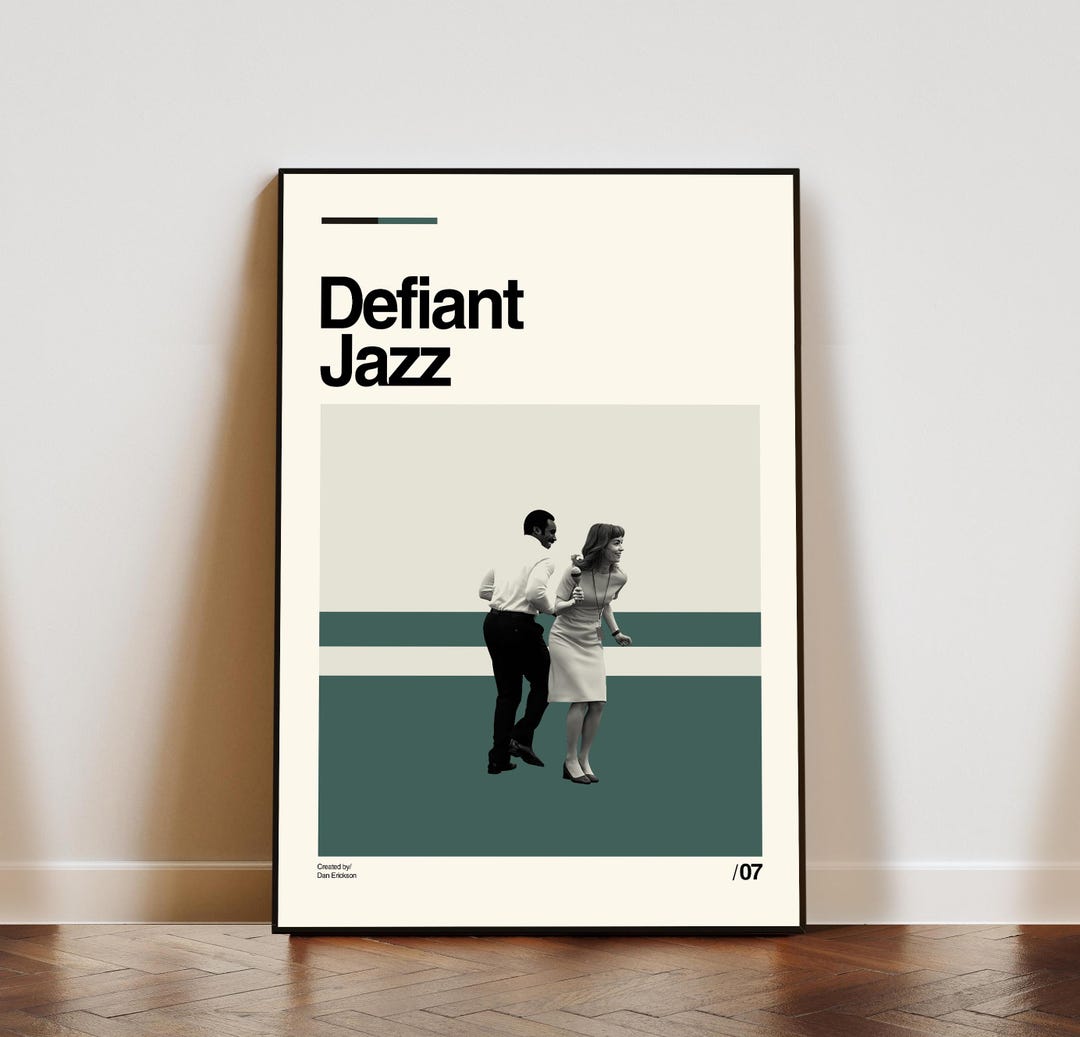 Defiant Jazz Poster, Severance Poster, Midcentury Art, Retro Poster ...