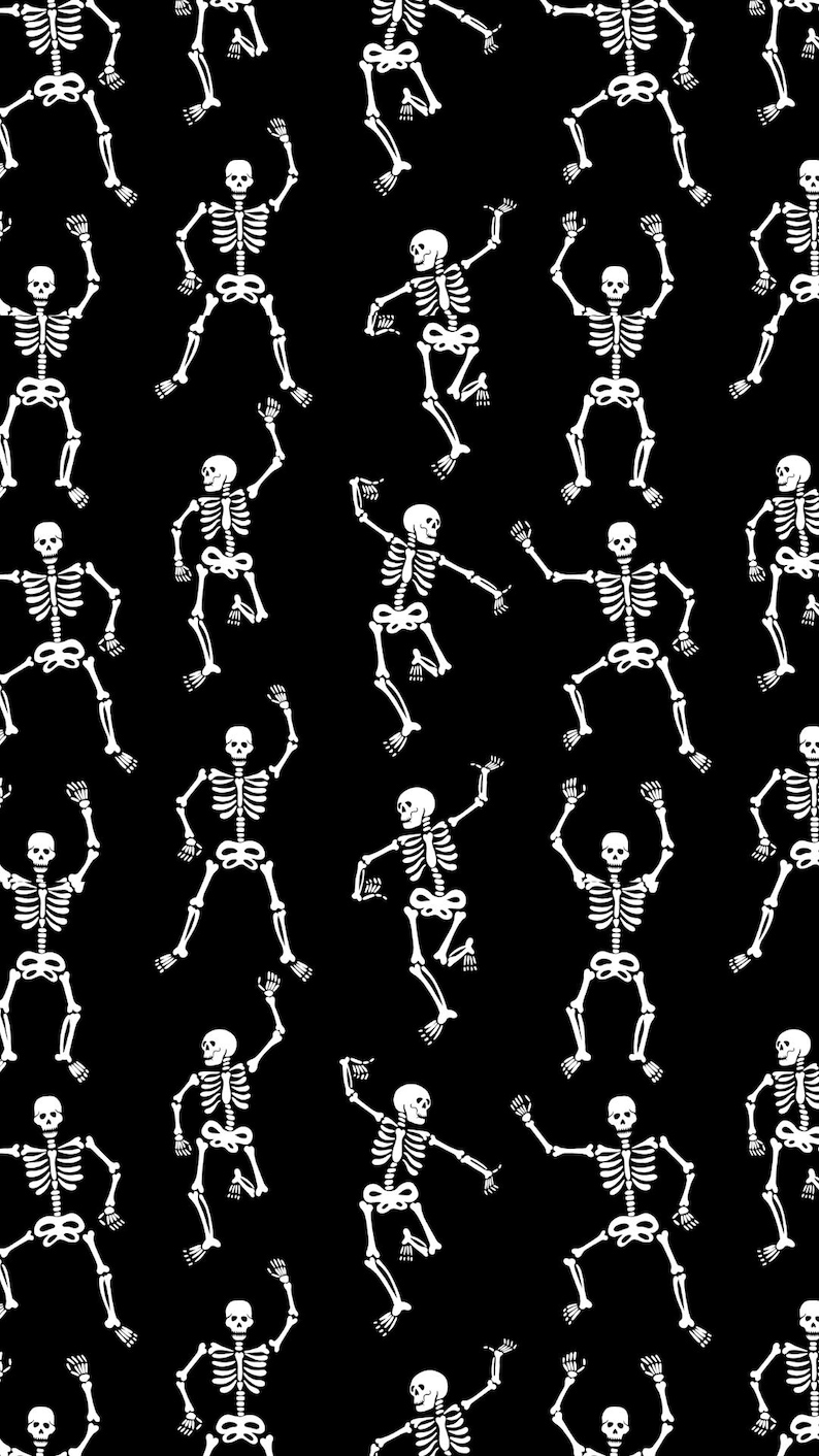 Spooky Skeleton Wallpaper - Etsy
