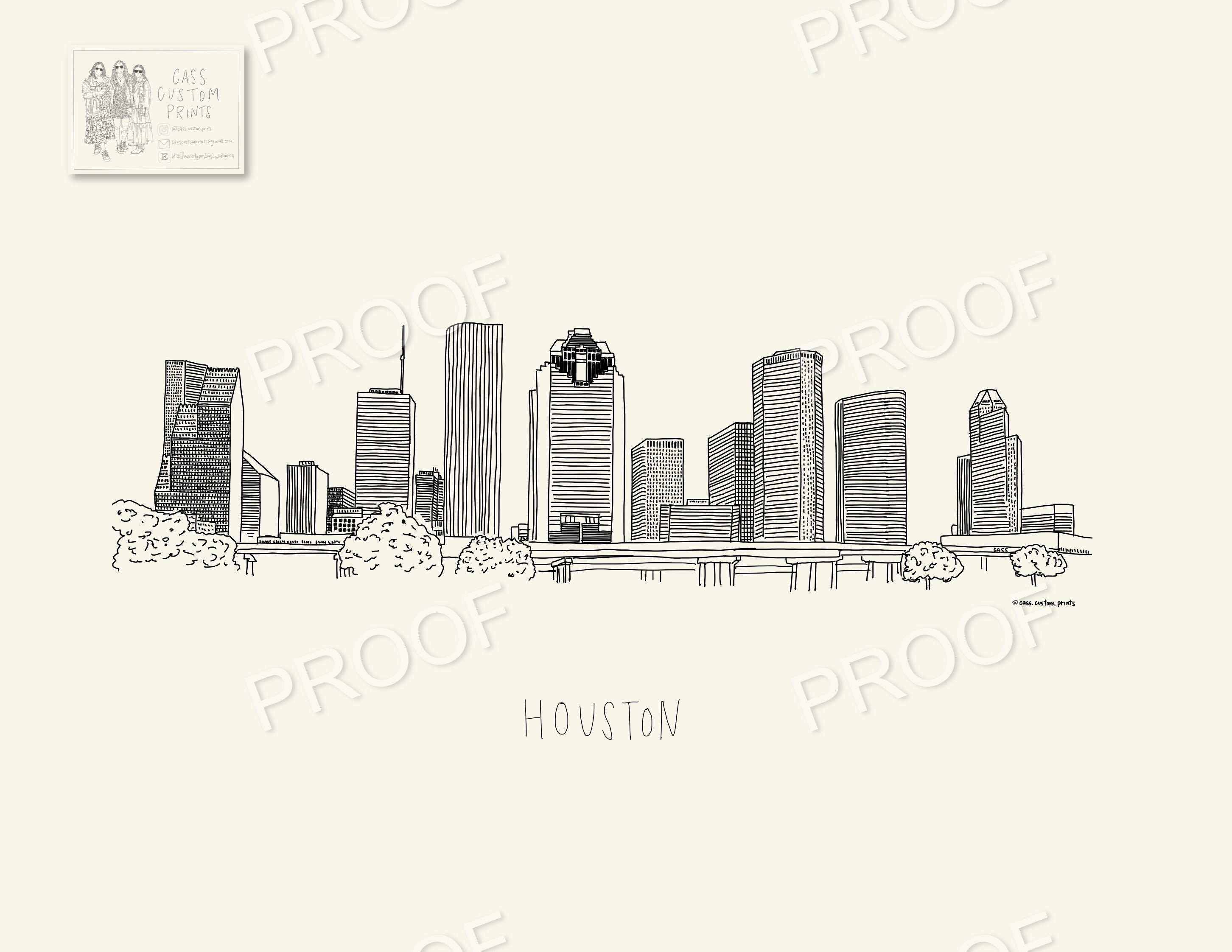 Houston Cityscape *digital Download* - Etsy