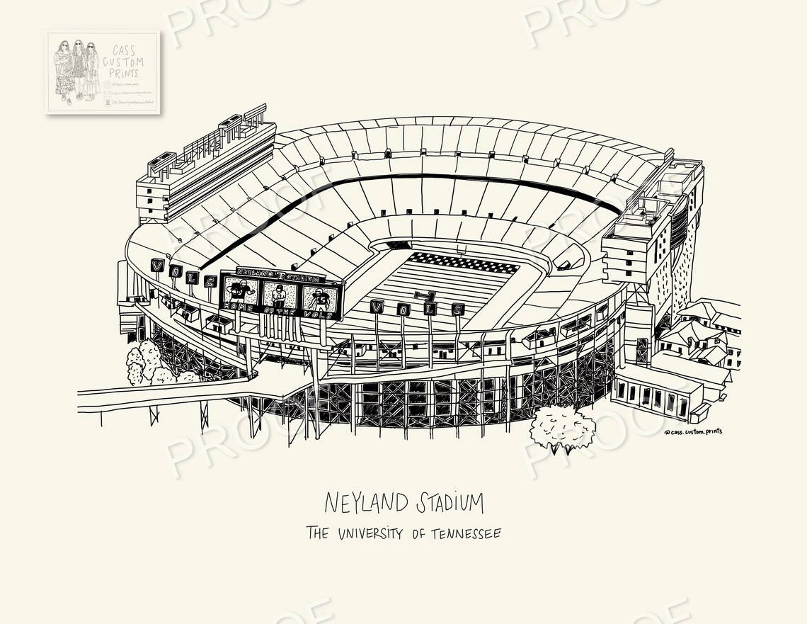The University of Tennessee Neyland Stadium *digital Download* - Etsy