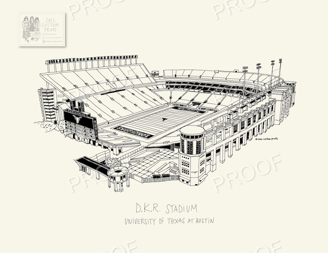 University of Texas DKR Texas Memorial Stadium *digital Download* - Etsy