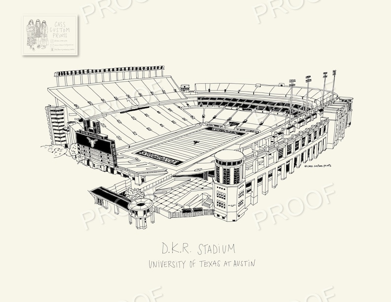 University of Texas DKR Texas Memorial Stadium *digital Download* - Etsy