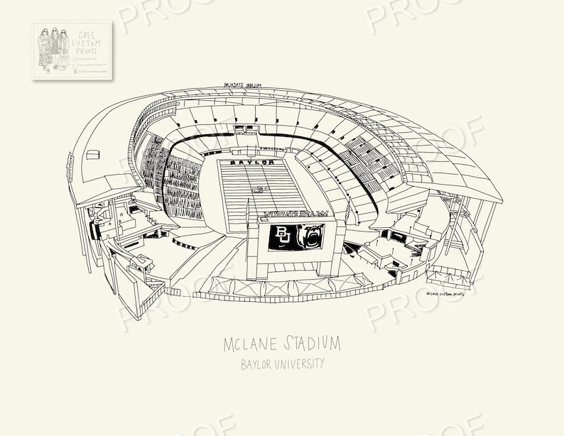 Baylor University Mclane Staidum *digital Download* - Etsy